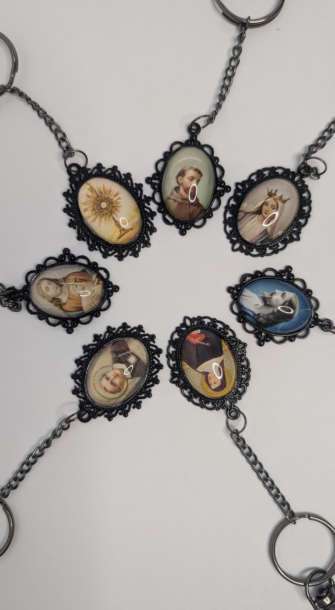 Saints Jesus Catholic Vintage Keychain - Etsy