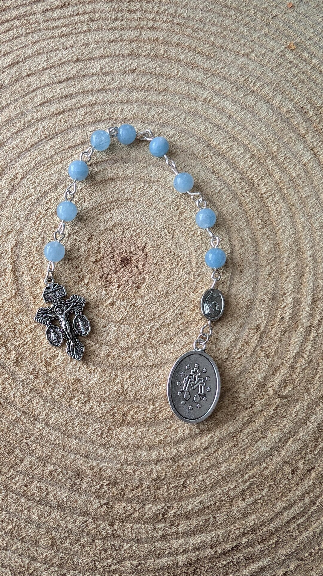 Mother Teresa Flying Novena Chaplet Rosary Miraculous Medal Chaplet - Etsy