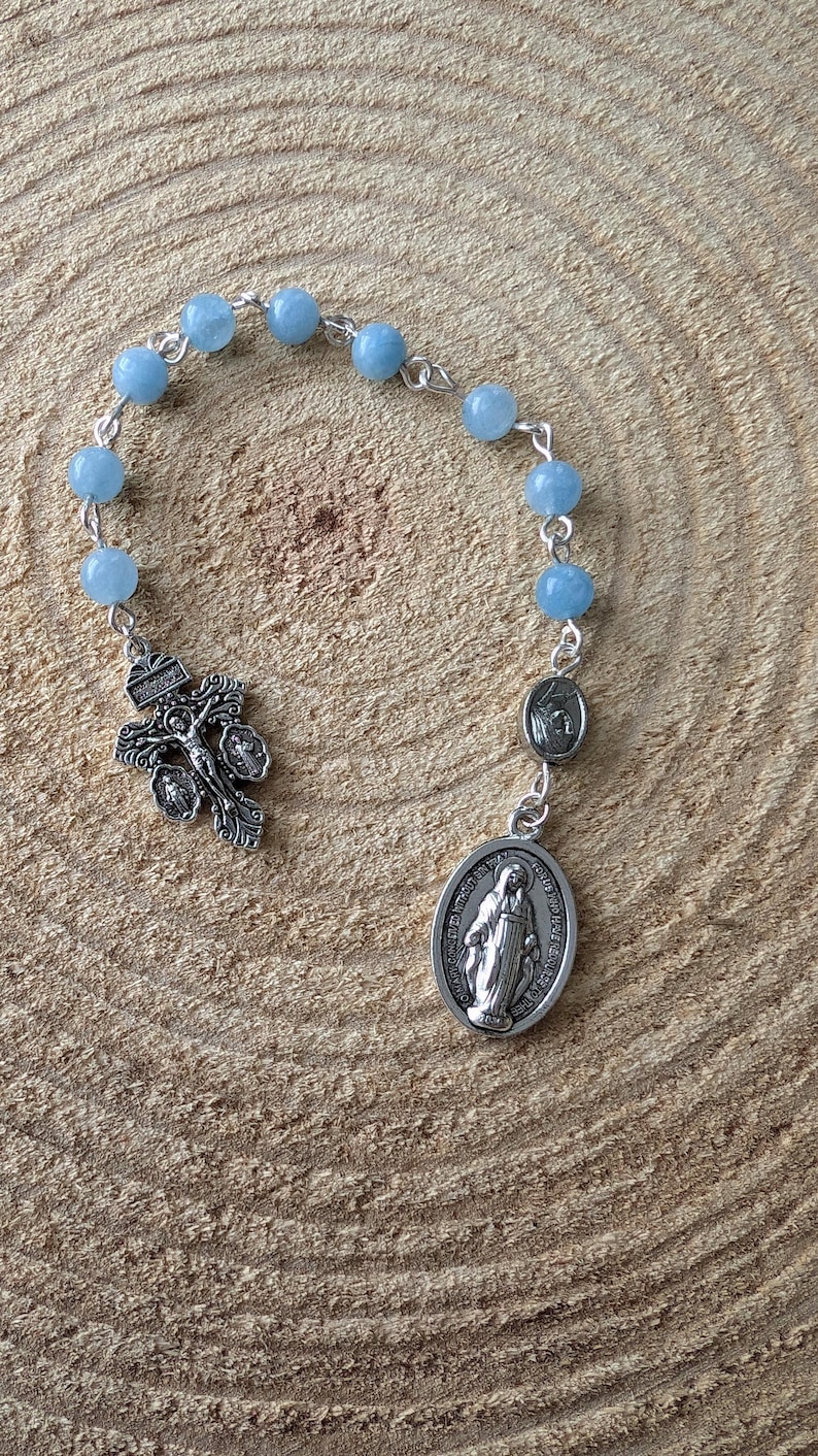 Mother Teresa Flying Novena Chaplet Rosary Miraculous Medal Chaplet - Etsy