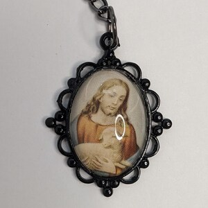 Saints Jesus Catholic Vintage Keychain - Etsy