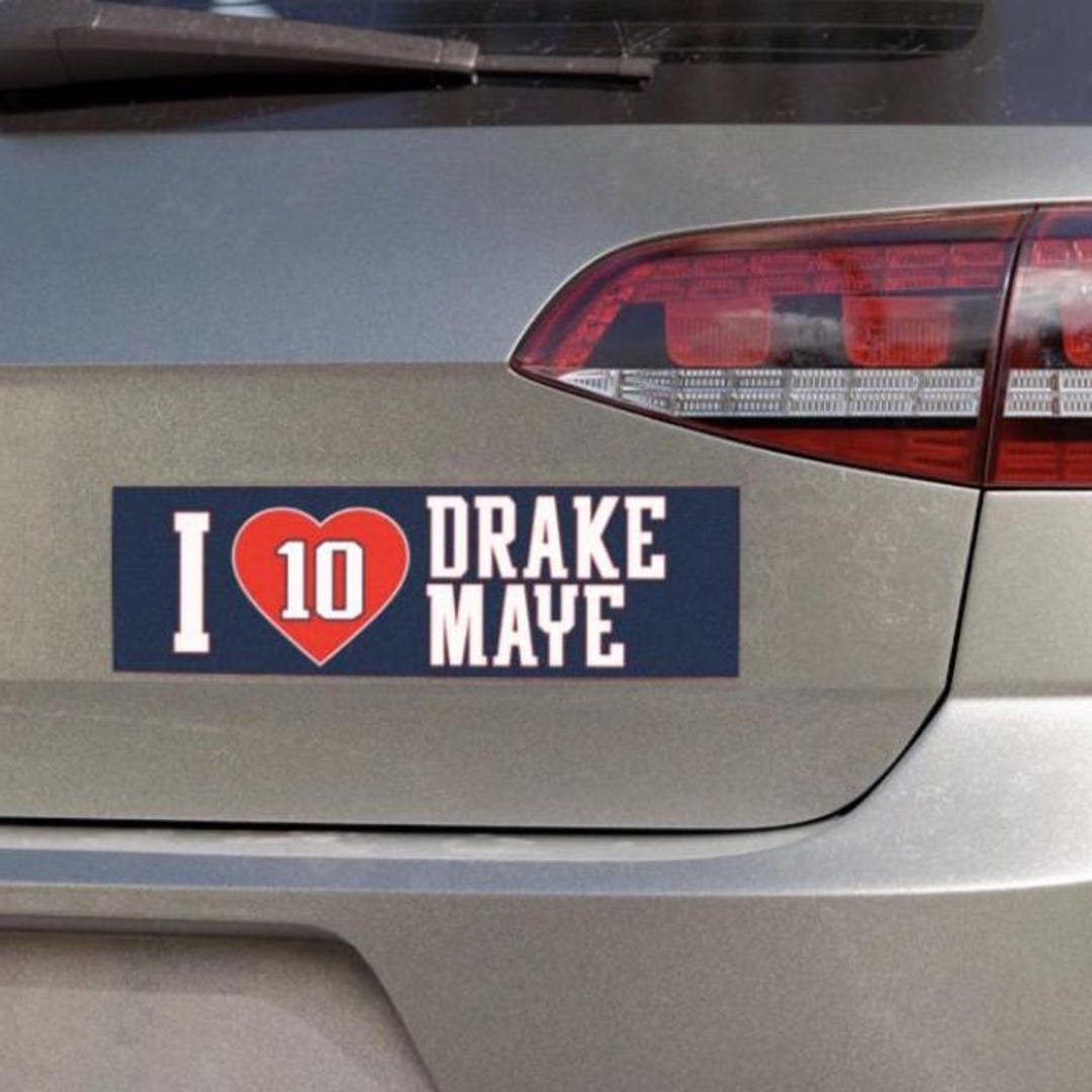 I Love Drake Maye Bumper Magnet | Drake Maye Sticker | Patriots Merch ...