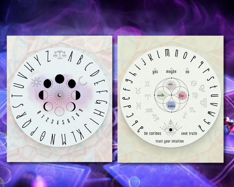 Pendulum Board Set 5 Printable PDF PNG Set of 5 Pendulum Boards for ...