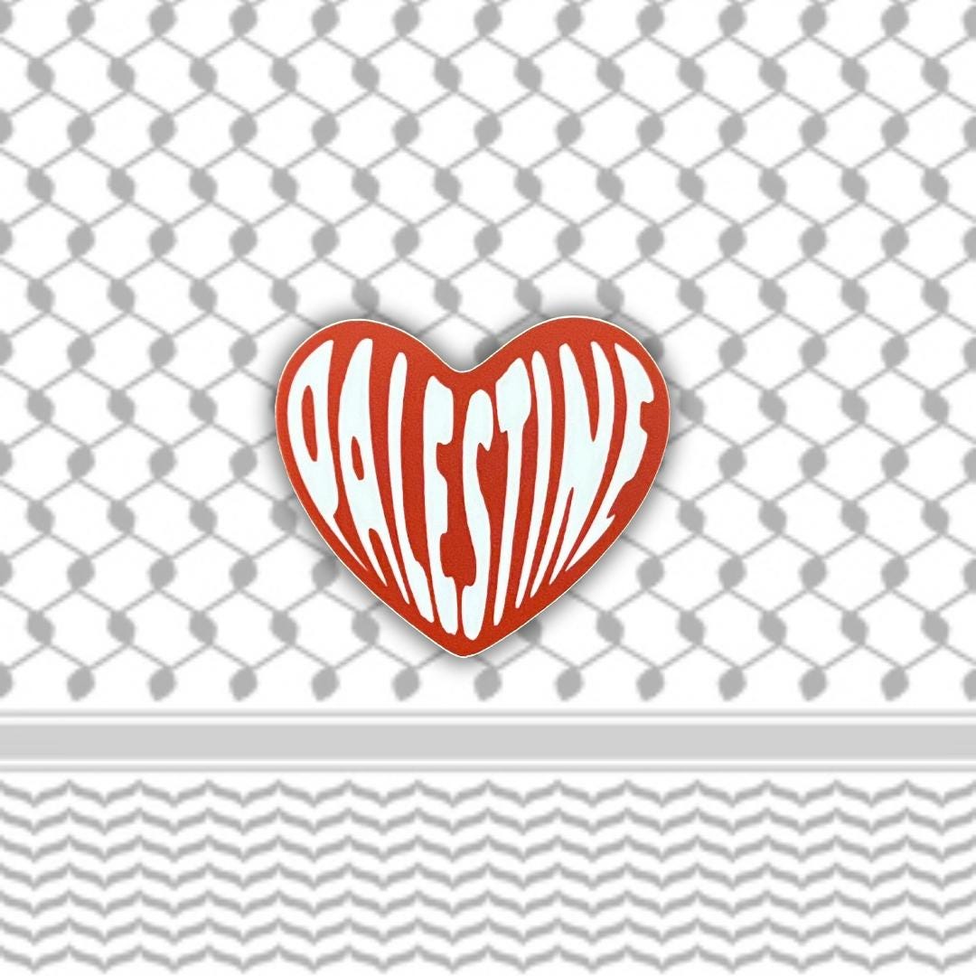 Palestine Heart Sticker - Etsy