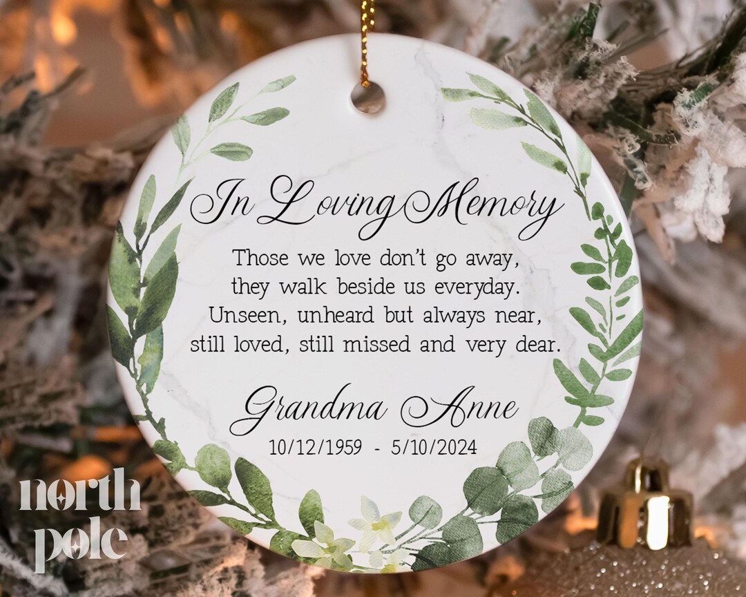 Personalized Memorial Christmas Ornament, Custom in Loving Memory ...