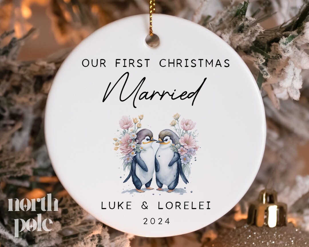 Personalized First Christmas Engaged Bauble - Custom 1st Xmas Engaged ...