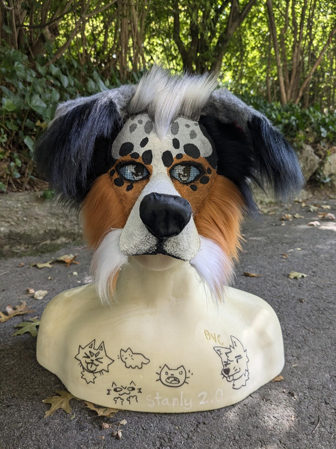 Australian Shepherd Dog Mask, Herding Dog Mask, Therian Mask - Etsy