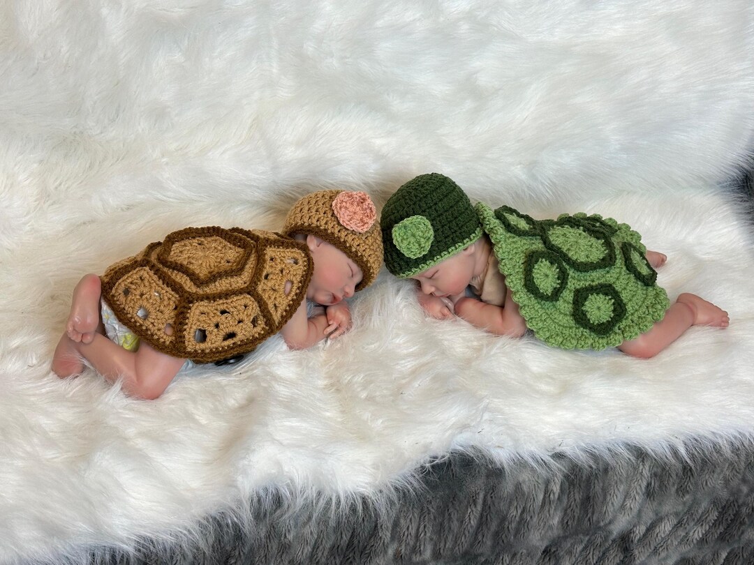 Crochet Turtle Outfit: Newborn Photo Prop, Shell and Hat - Etsy