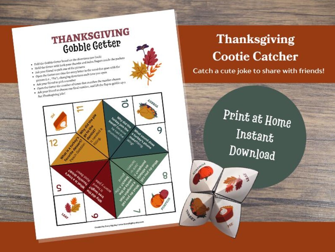 Fall Cootie Catcher Fortune Teller Game * Autumn Classroom Activity ...