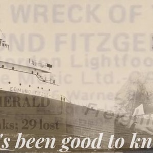 Stop Honking! I'm Crying to 'the Wreck of the Edmund Fitzgerald' by ...