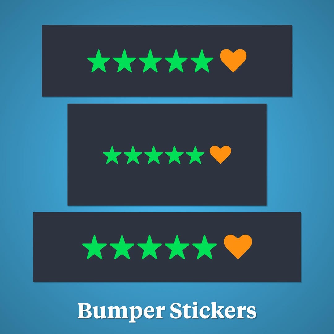 Letterboxd 5 Stars & Heart Bumper Sticker - Etsy