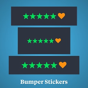 Letterboxd 5 Stars & Heart Bumper Sticker - Etsy
