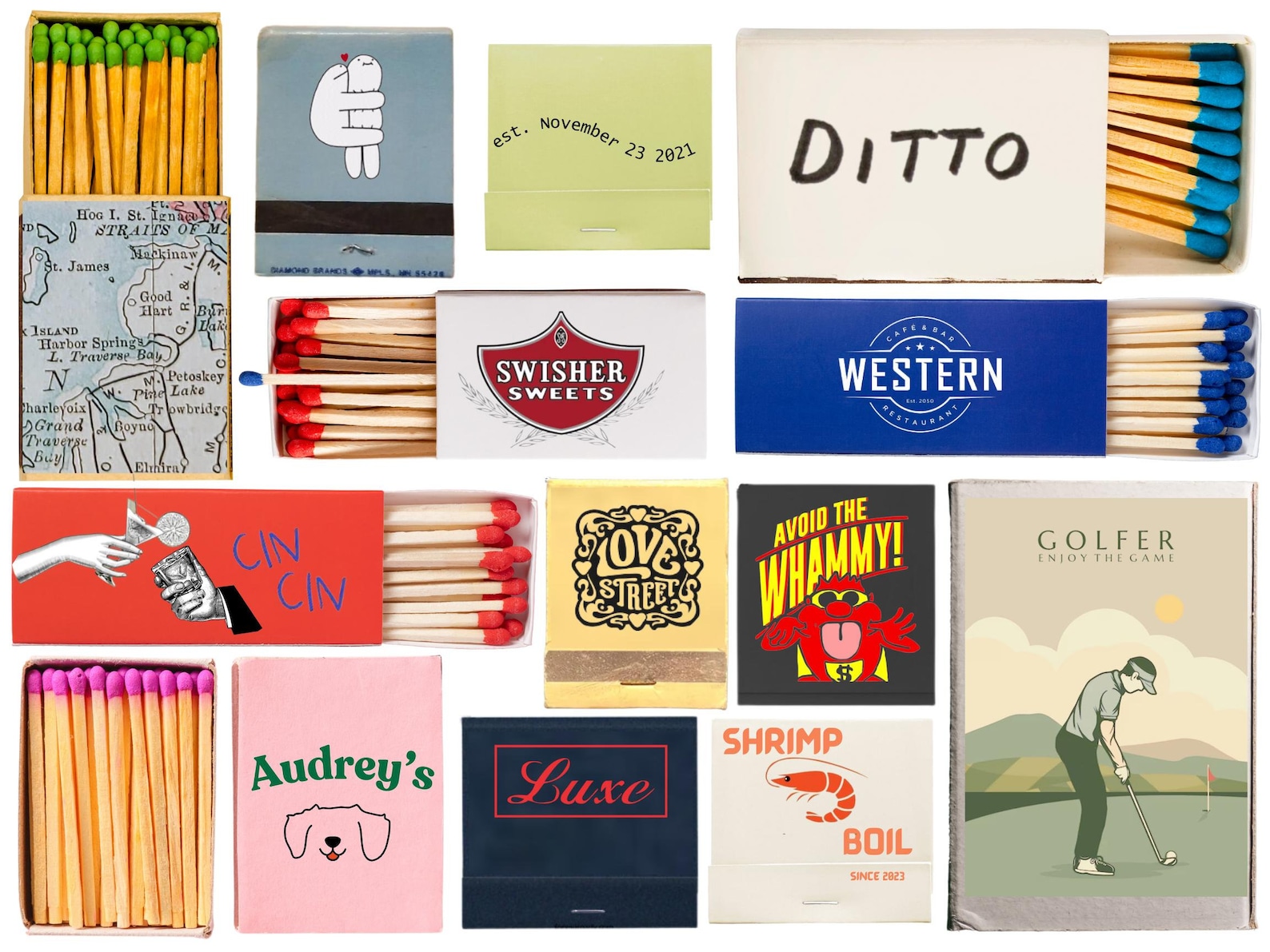 Easy Canva Matchbook Print Template - Bright Colors - Etsy