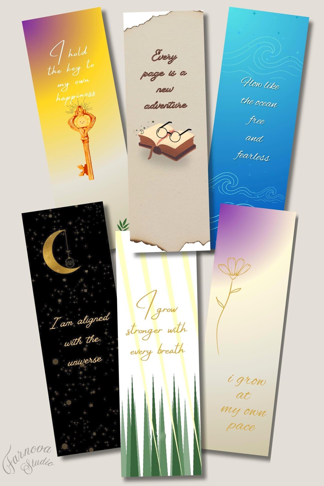 Affirmation Bookmarks: Soulful Quotes, Motivational Reader Gift ...