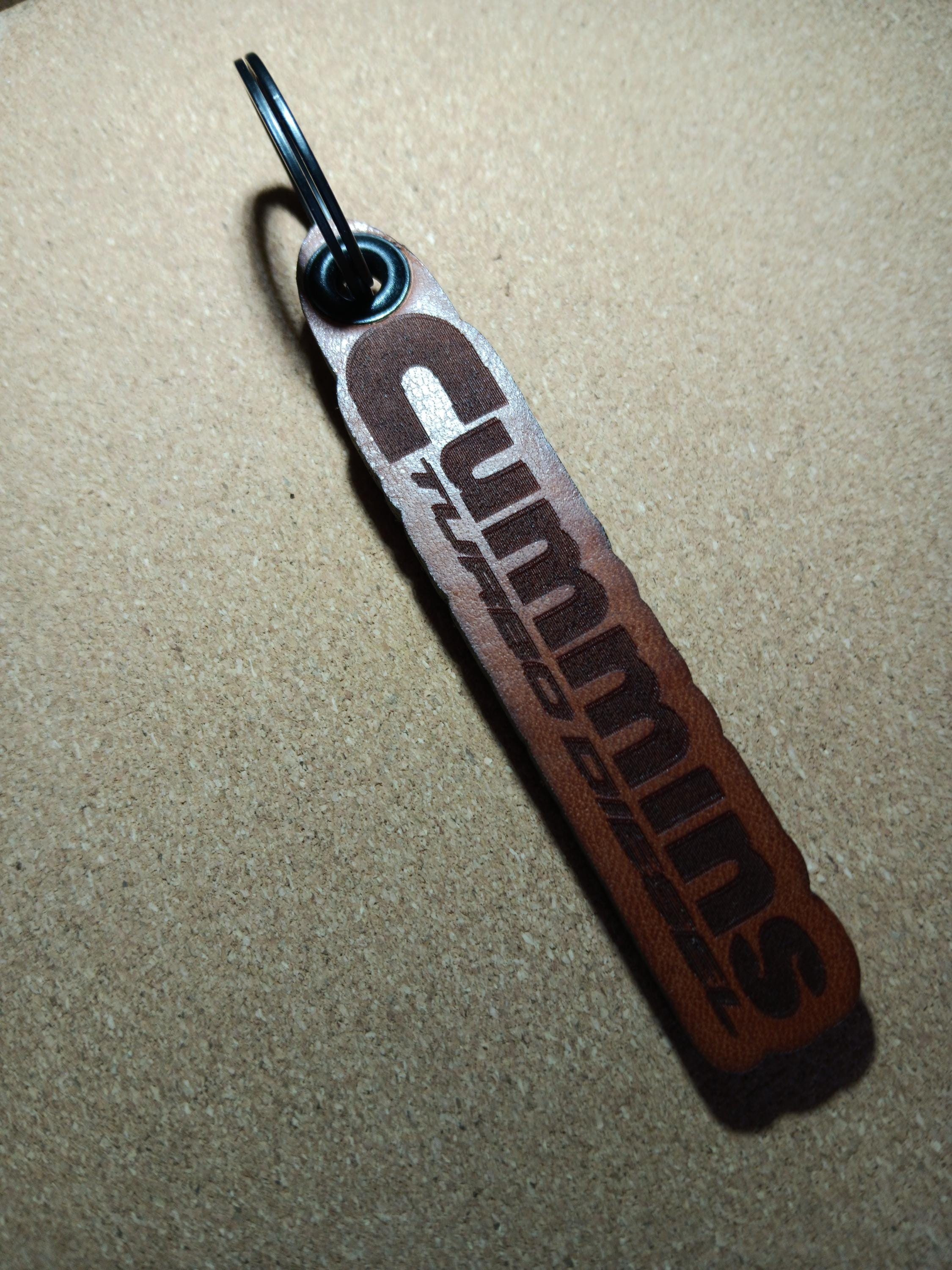 Cummins, Turbo Diesel, Leather Keychain, Keyring, Key Organizer, His ...