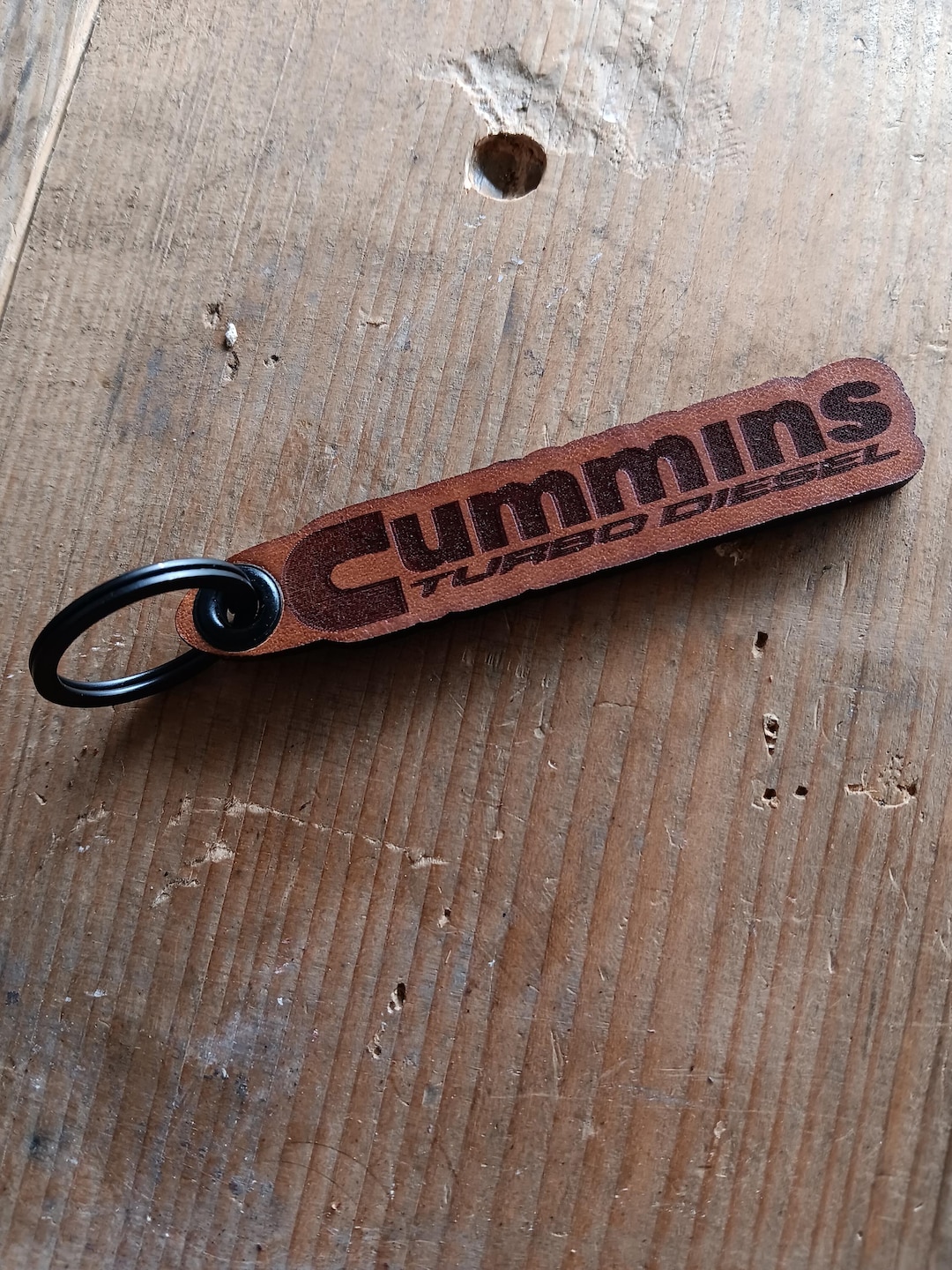 Cummins, Turbo Diesel, Leather Keychain, Keyring, Key Organizer, His ...