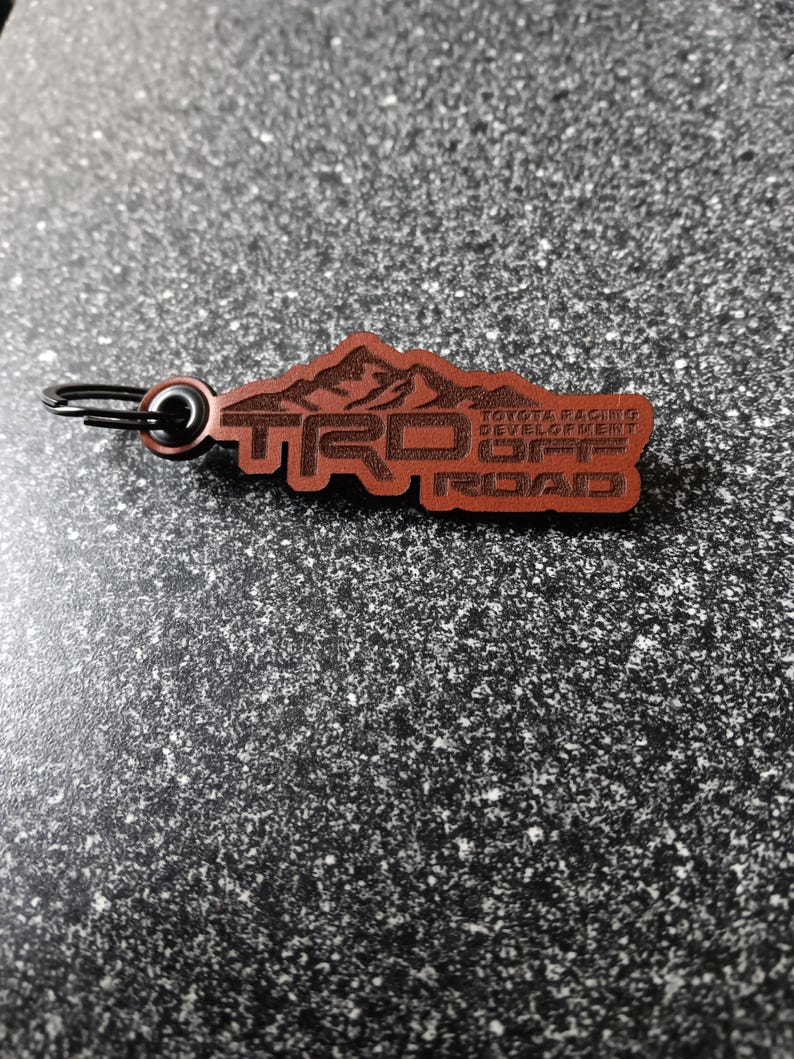 Handmade Toyota TRD Offroad Leather Keychain: Rugged 4x4 Keyring - Etsy