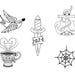 Tattoo Design Stencils Outline - Etsy