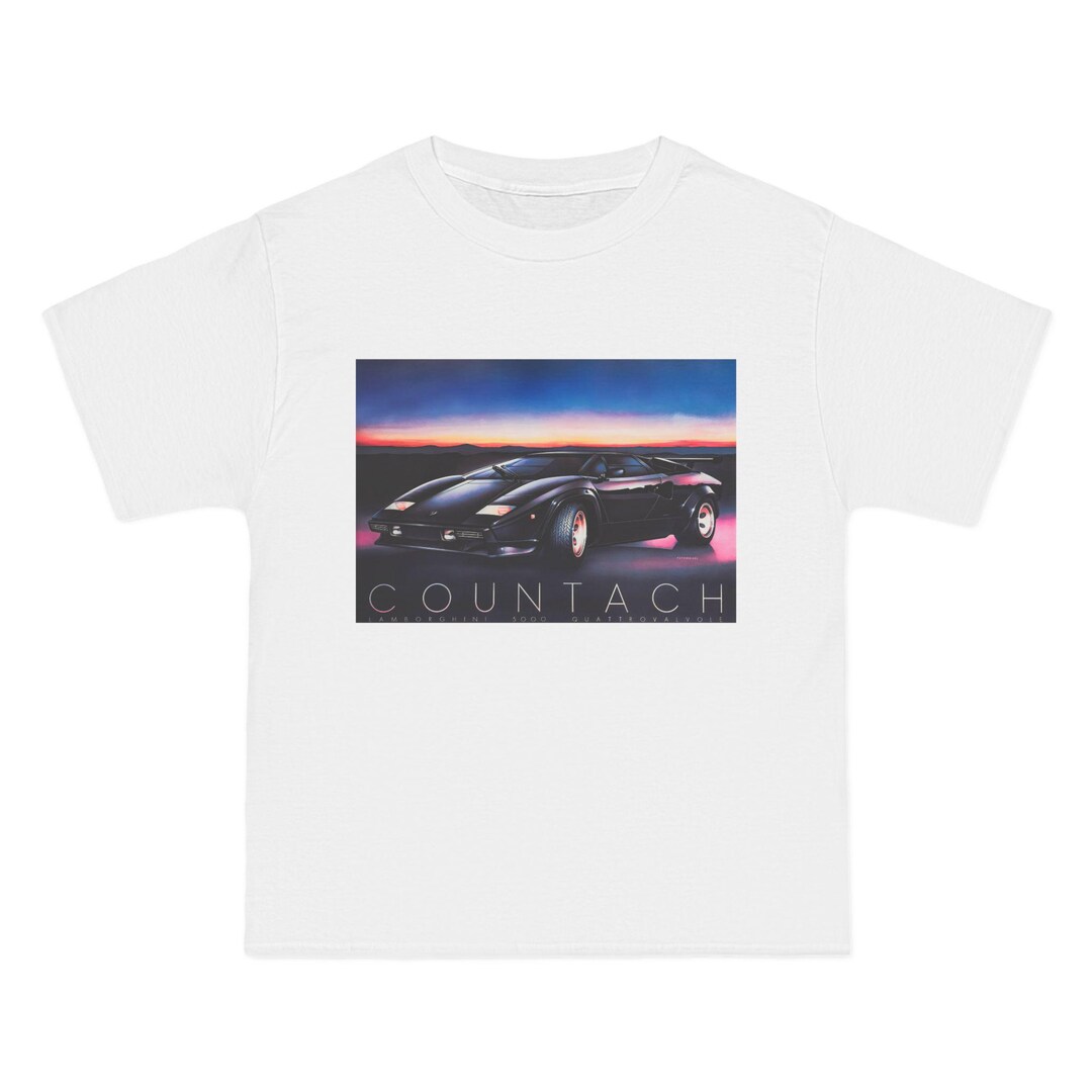 Lamborghini Countach Car Classic Design T-shirt - Etsy