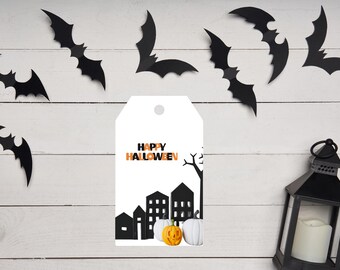 Editable Halloween Favor Tags / Halloween Tags / Halloween Trick or ...