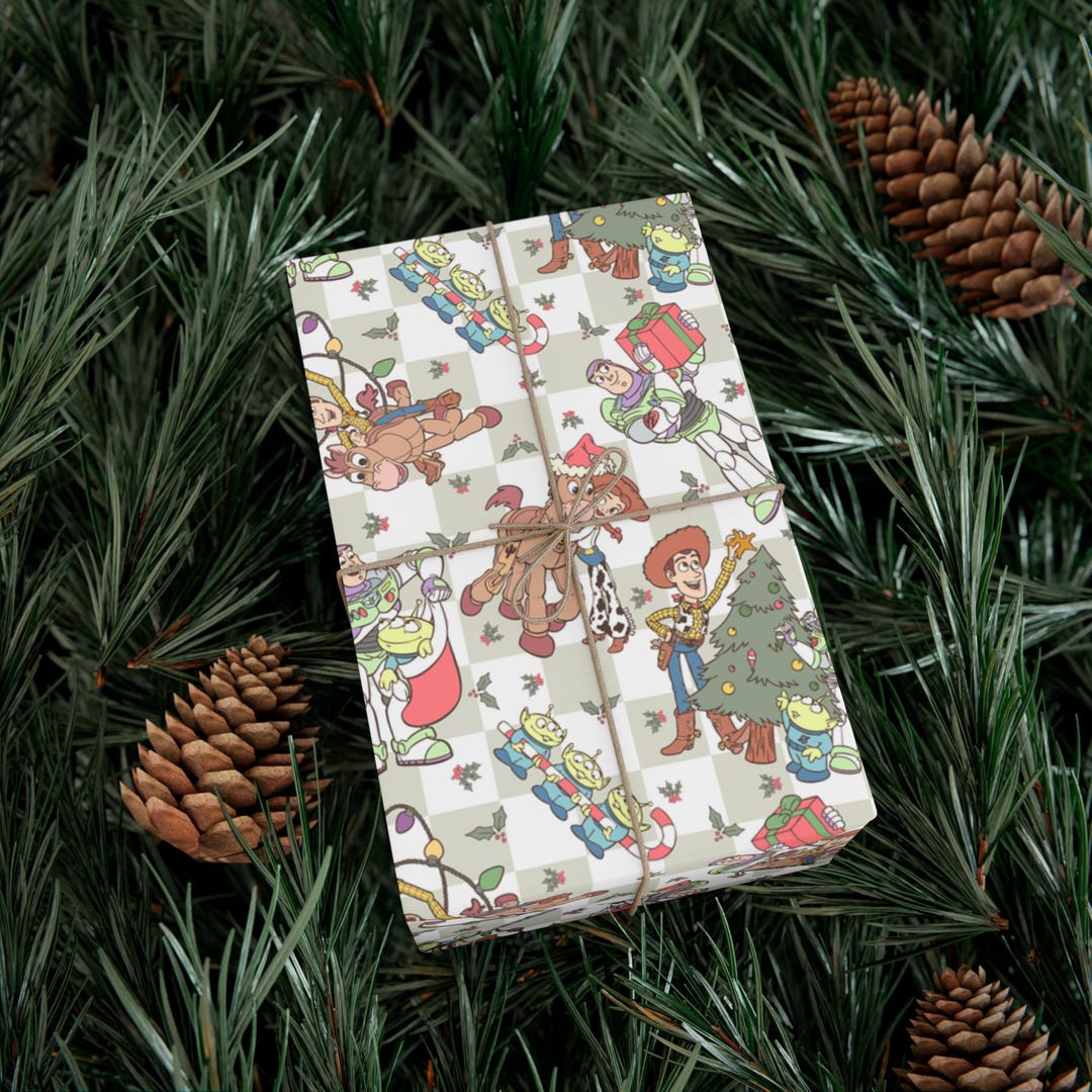 Gift Wrap Paper, Disney Pixar Toy Story Christmas Wrapping, Holiday ...