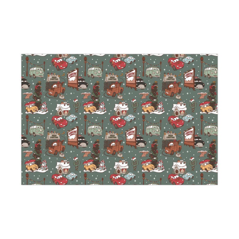 Disney Cars Lightning Mcqueen Wrapping Paper, Christmas Gift Wrap for ...