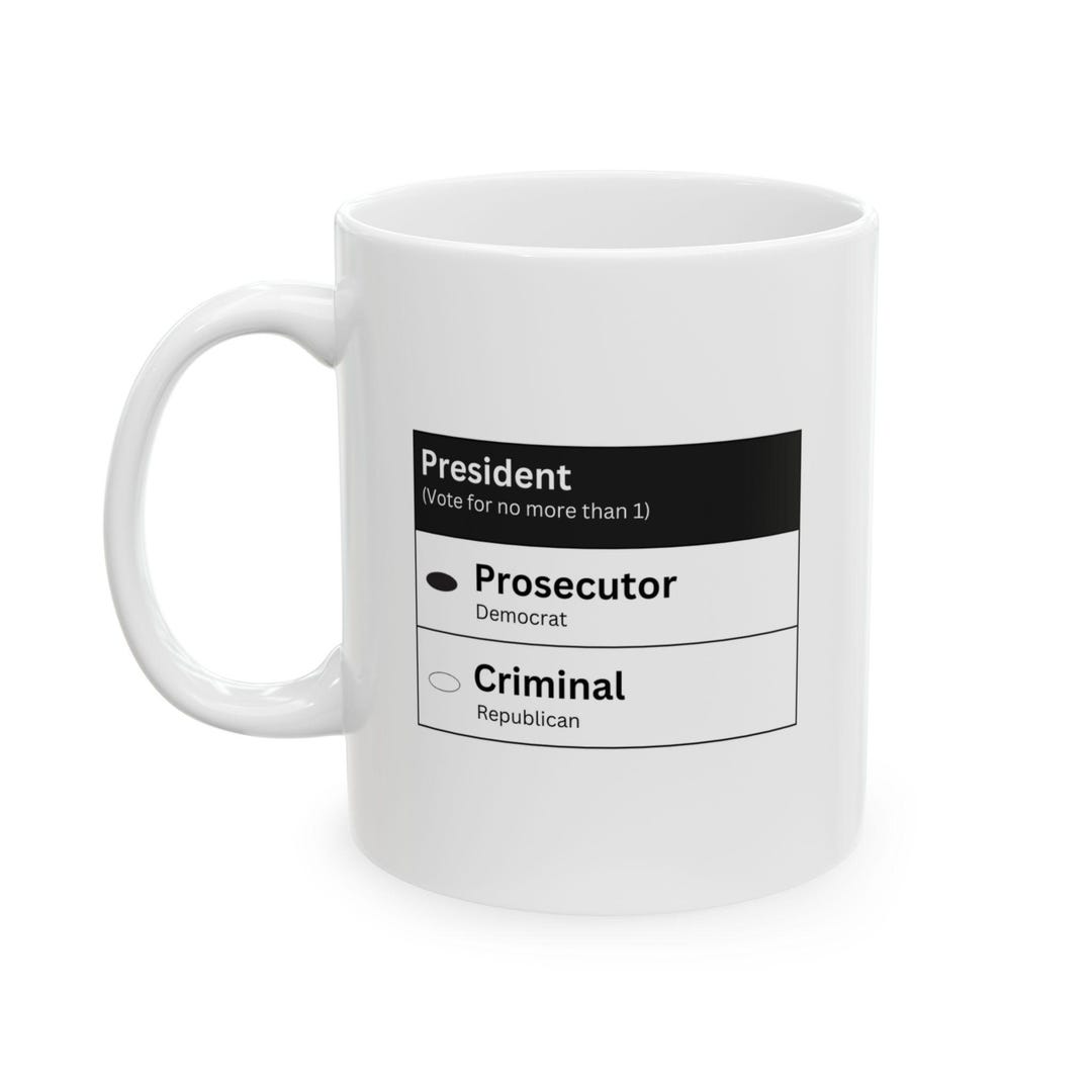 Cast Your Ballot Ceramic Mug, Kamala for President, Choose Between a ...