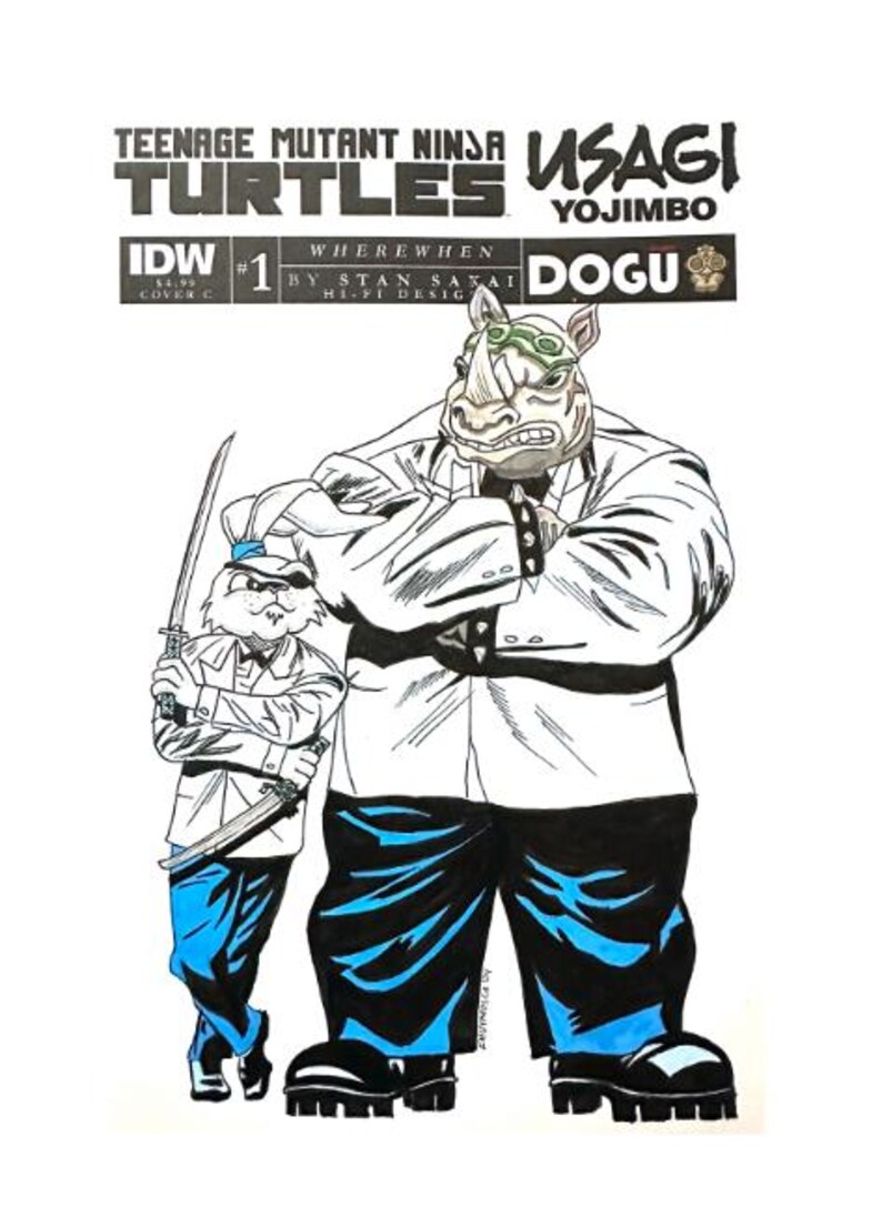Teenage Mutant Ninja Turtles and Usagi Yojimbo #1 Comic Cover Art Photo ...