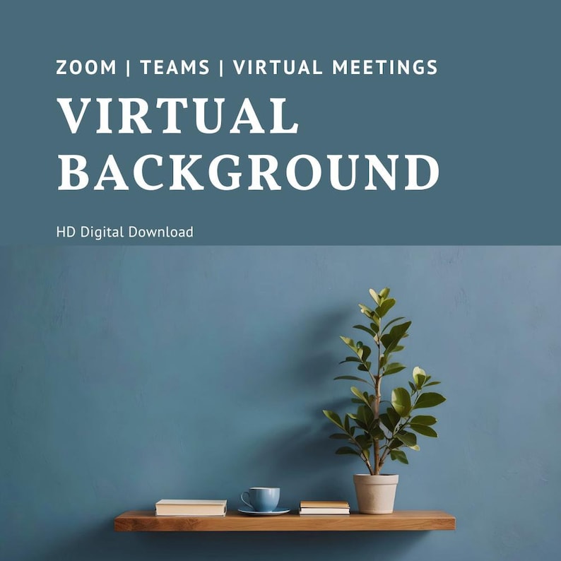 Virtual Background for Zoom and Teams Meetings | Minimalist Home Office ...