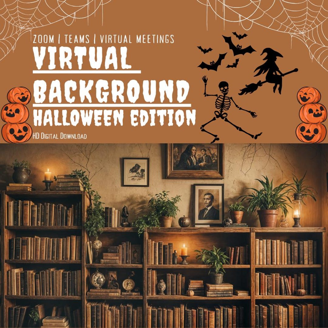 Spooky Halloween Virtual Background for Zoom and Teams Meetings ...