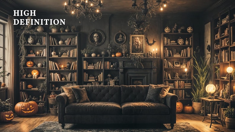 Spooky Halloween Virtual Background for Zoom and Teams Meetings ...