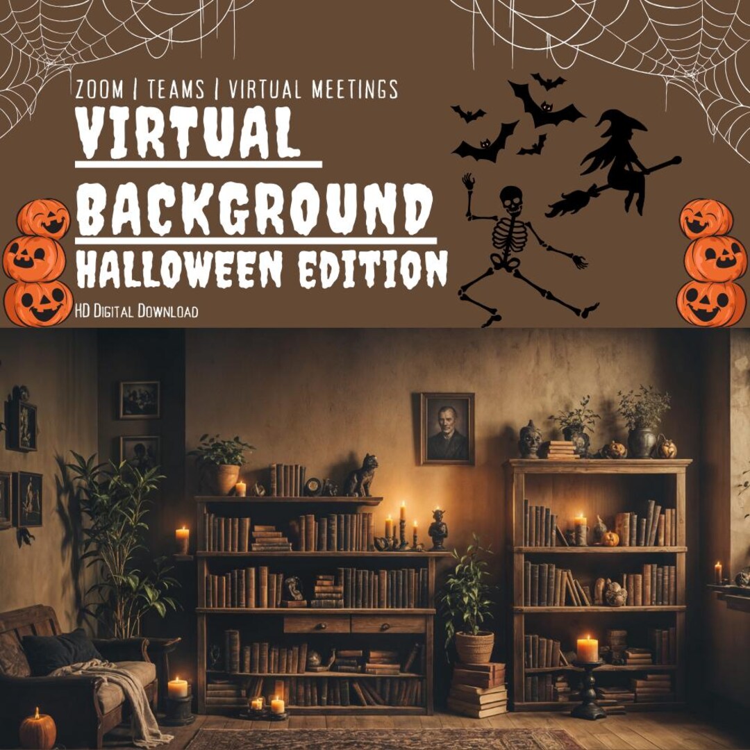 Spooky Halloween Virtual Background for Zoom and Teams Meetings ...