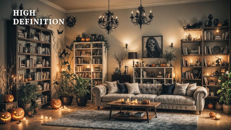 Spooky Halloween Virtual Background for Zoom and Teams Meetings ...