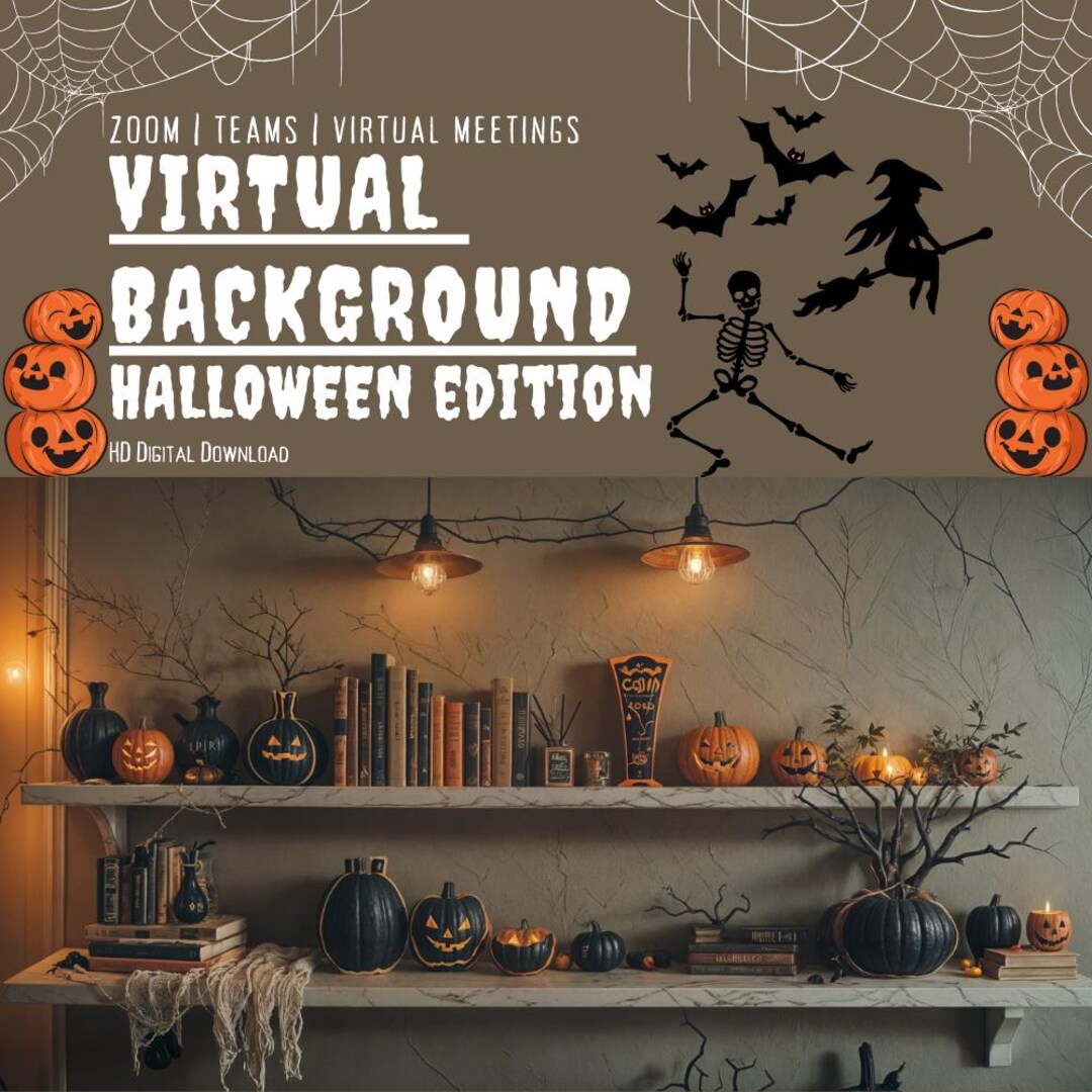 Spooky Halloween Virtual Background for Zoom and Teams Meetings ...