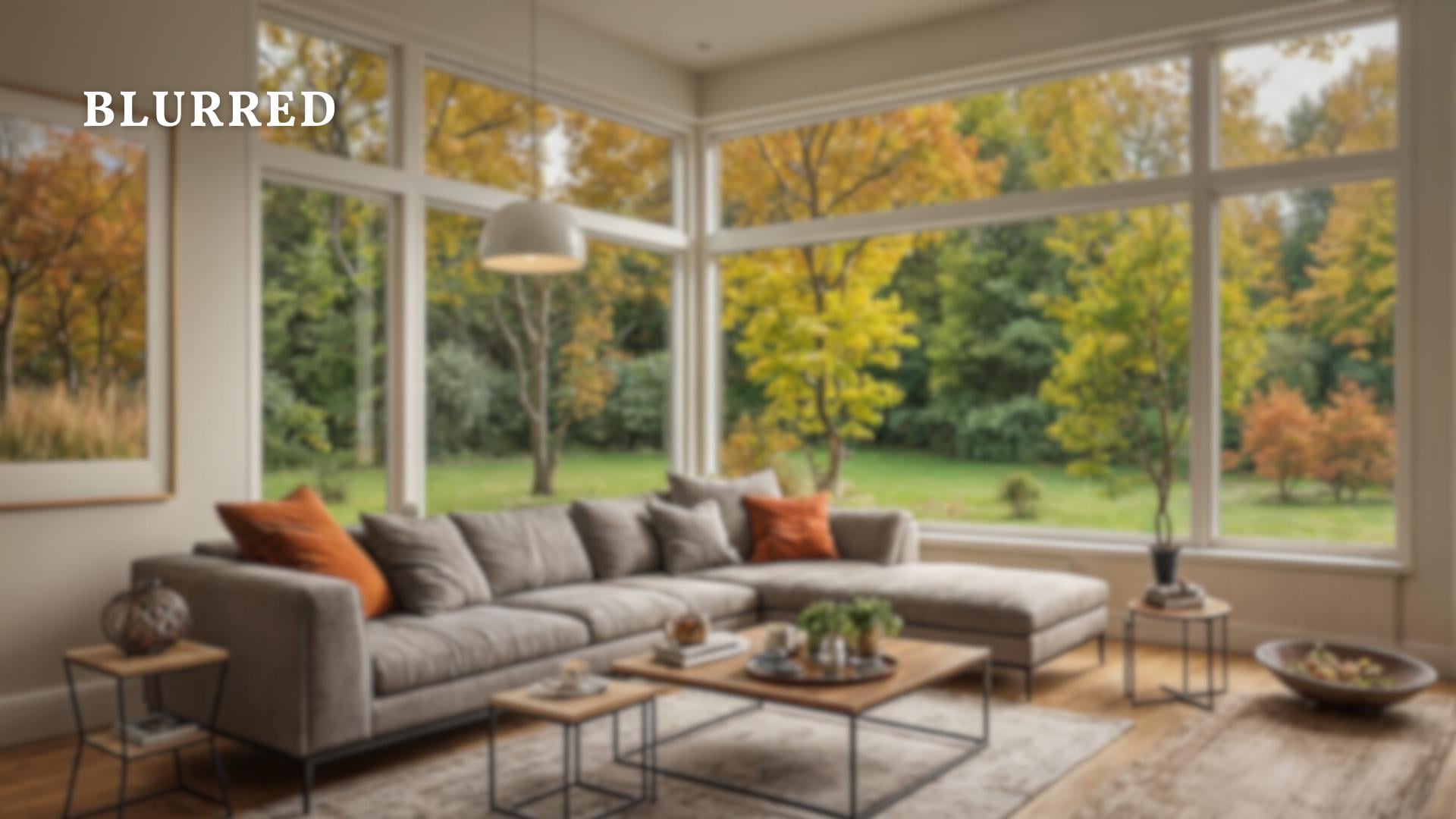 Virtual Background for Zoom and Teams Meetings | Autumn Living Room ...