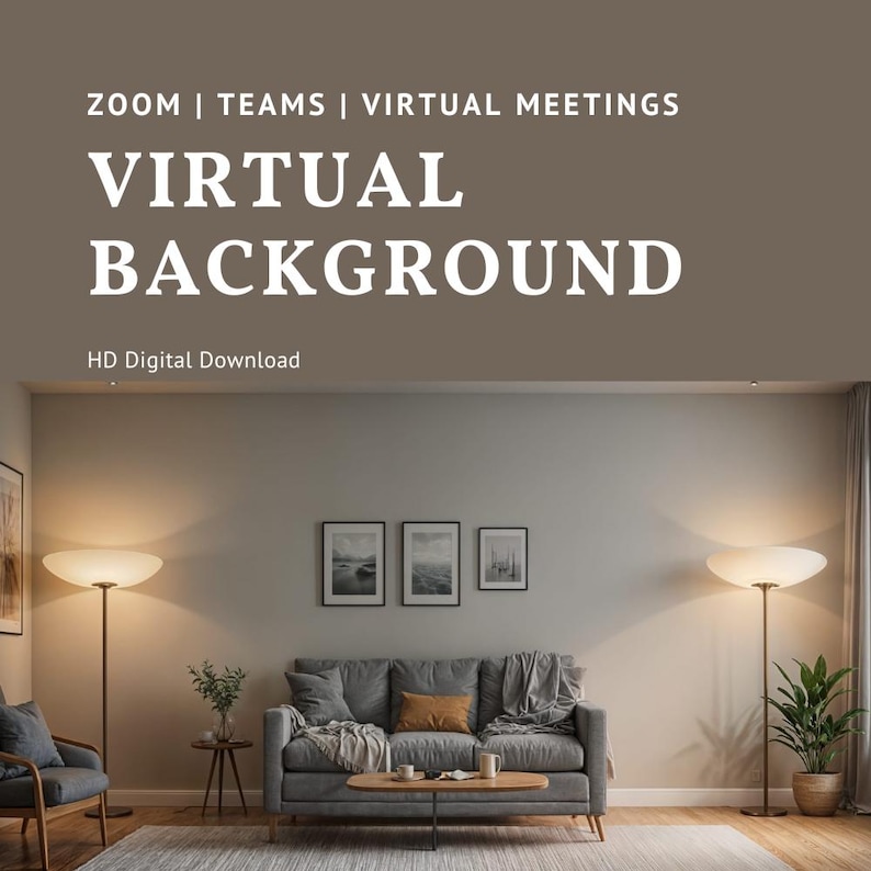 Virtual Background for Zoom and Teams Meetings | Warm Contemporary ...