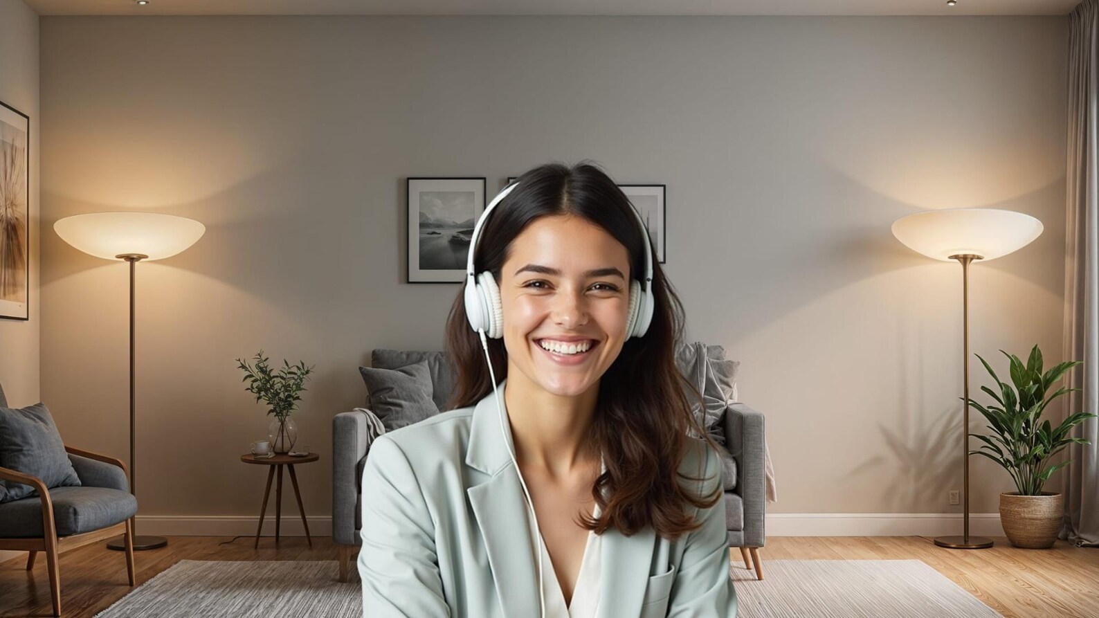 Virtual Background for Zoom and Teams Meetings | Warm Contemporary ...