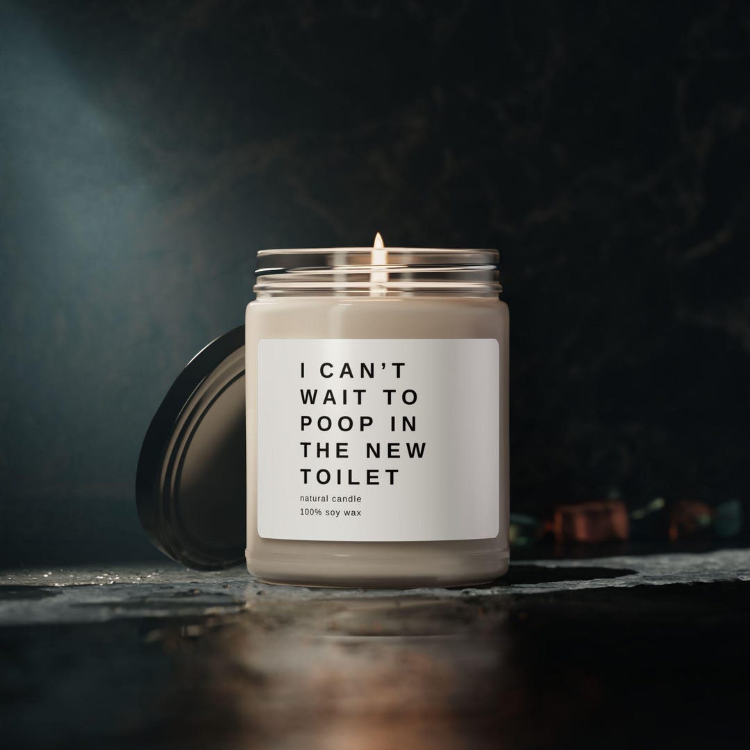 I Cant Wait to Poop in the New Toilet Candle, Soy Candle, Scented ...