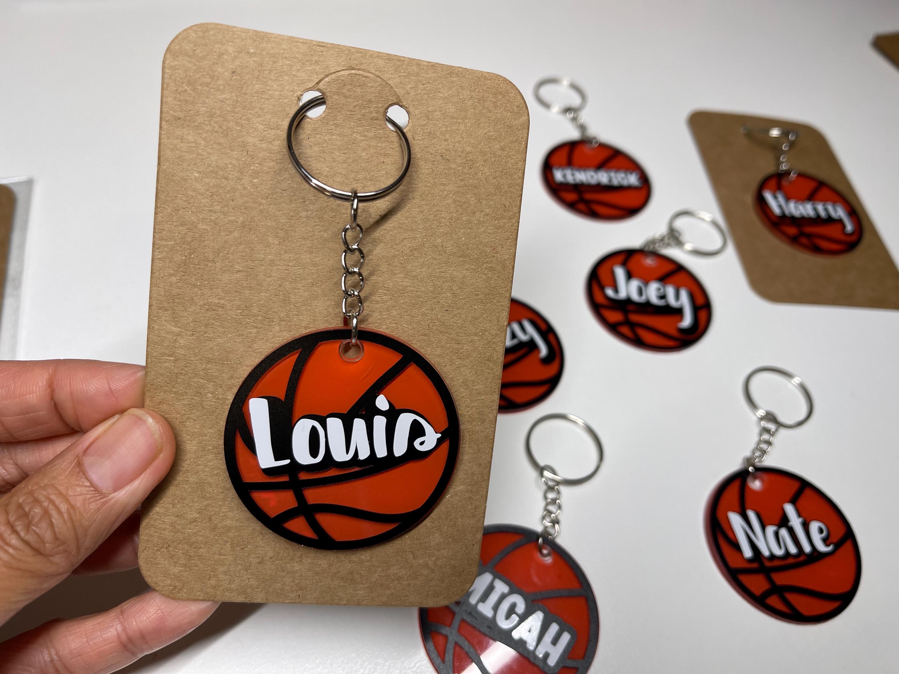 Personalised Basketball Keyrings - Etsy