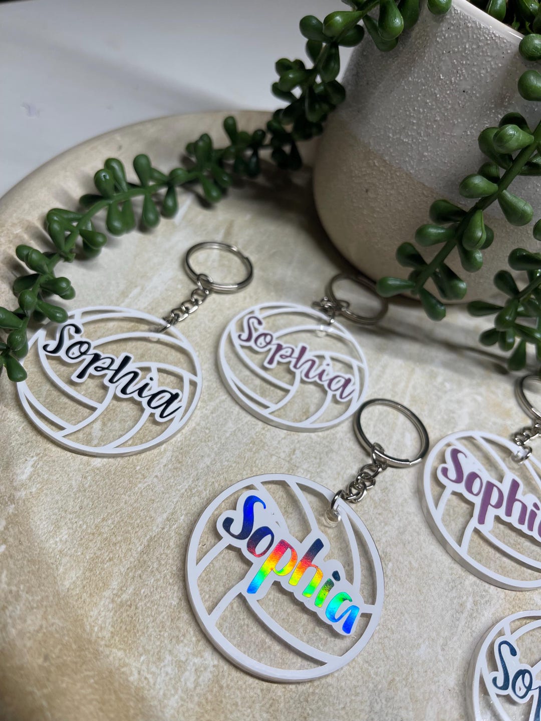 Personalised Netball/ Volleyball Keyrings - Etsy Australia