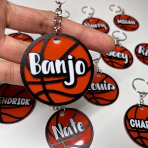 Personalised Basketball Keyrings - Etsy