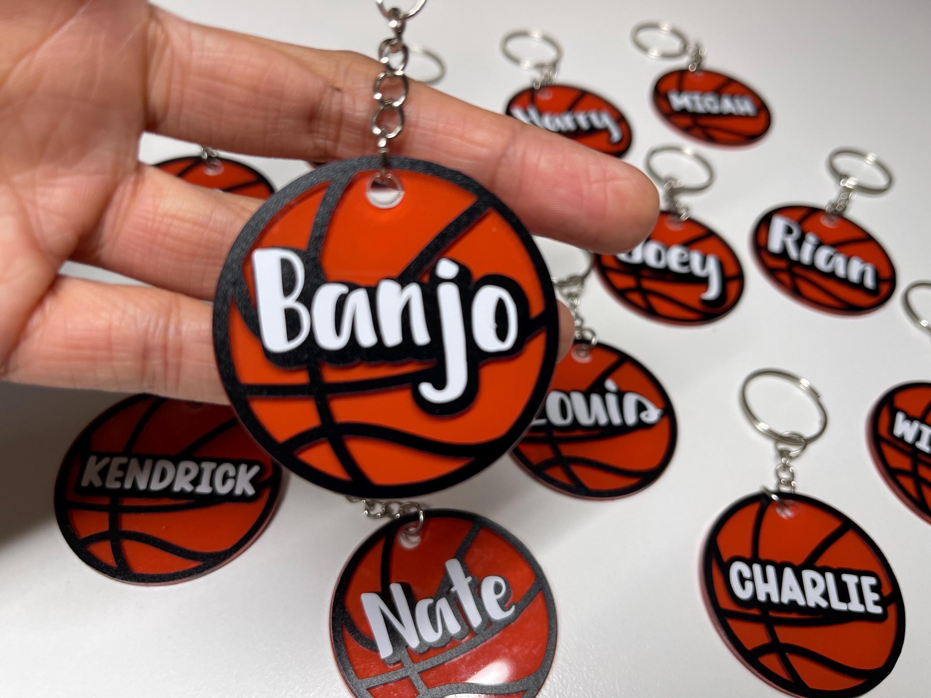 Personalised Basketball Keyrings - Etsy