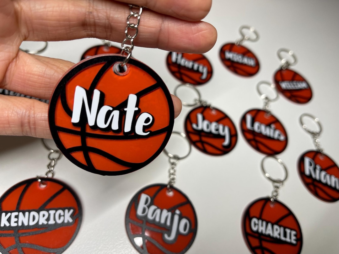 Personalised Basketball Keyrings - Etsy