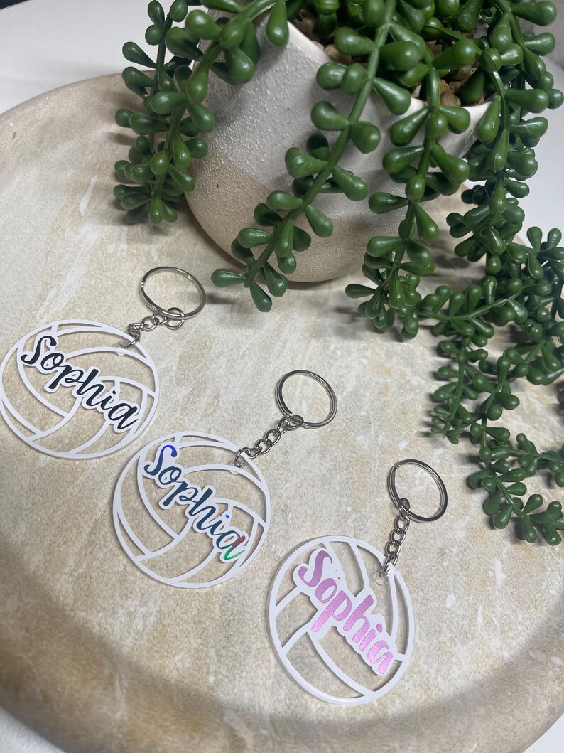 Personalised Netball/ Volleyball Keyrings - Etsy Australia