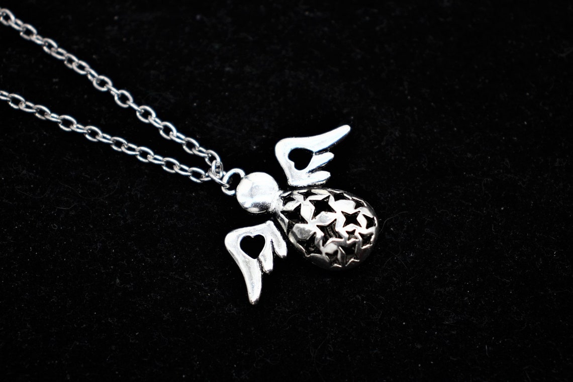 Cute Angel Pendant. 3D Double Sided With Stars and Hearts | Etsy