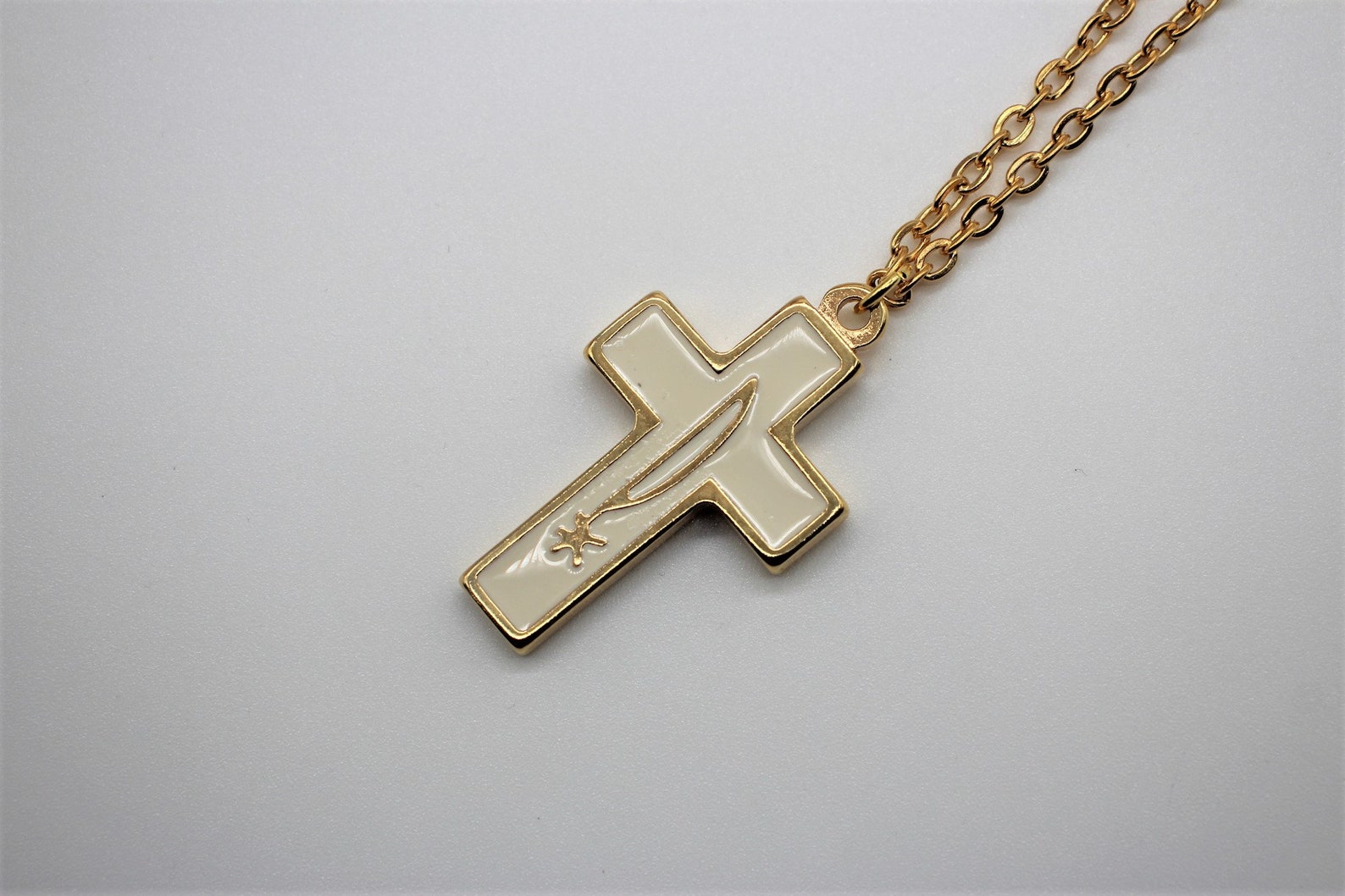 Magnifique Croix Notre-Dame de Grâce. Double face. Émail - Etsy France