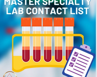 Mobile Phlebotomy Specialty Lab List - Etsy