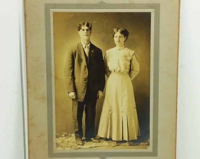 Edwardian Couple Portrait Early 1900s Husband and Wife Sepia - Etsy