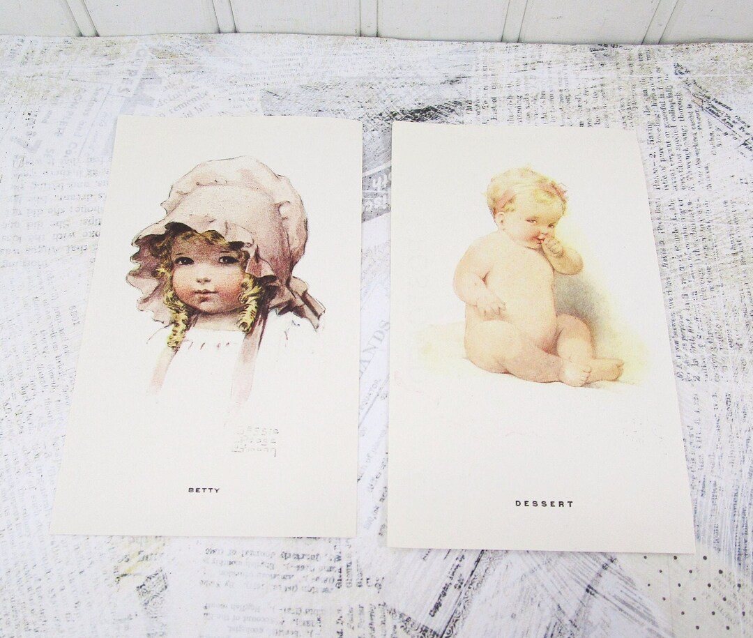 Bessie Pease Gutmann Postcards Betty and Dessert Reproduction Print ...