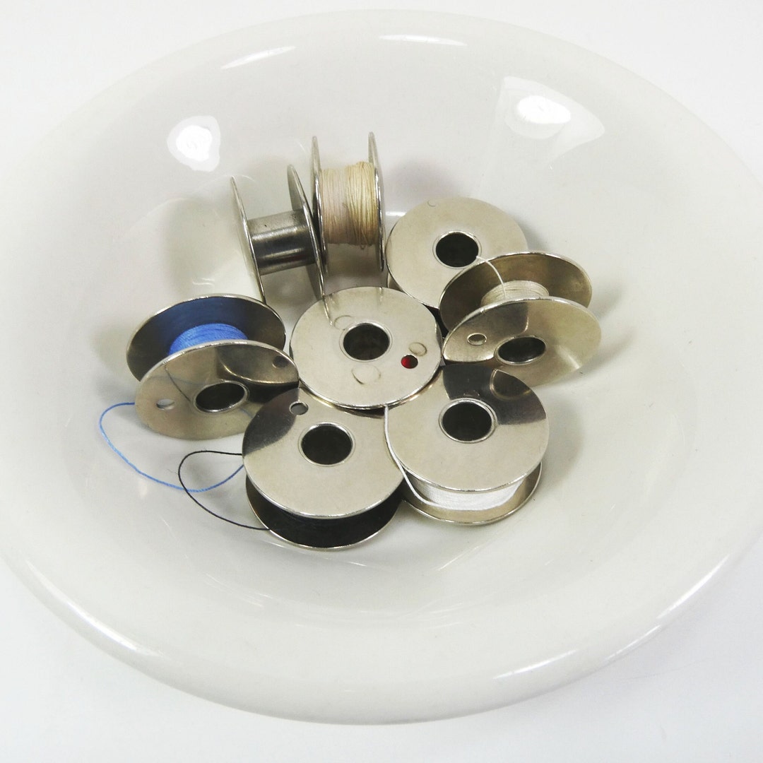 Metal Bobbins Set of 8 One Hole Style for 1970s Sewing - Etsy
