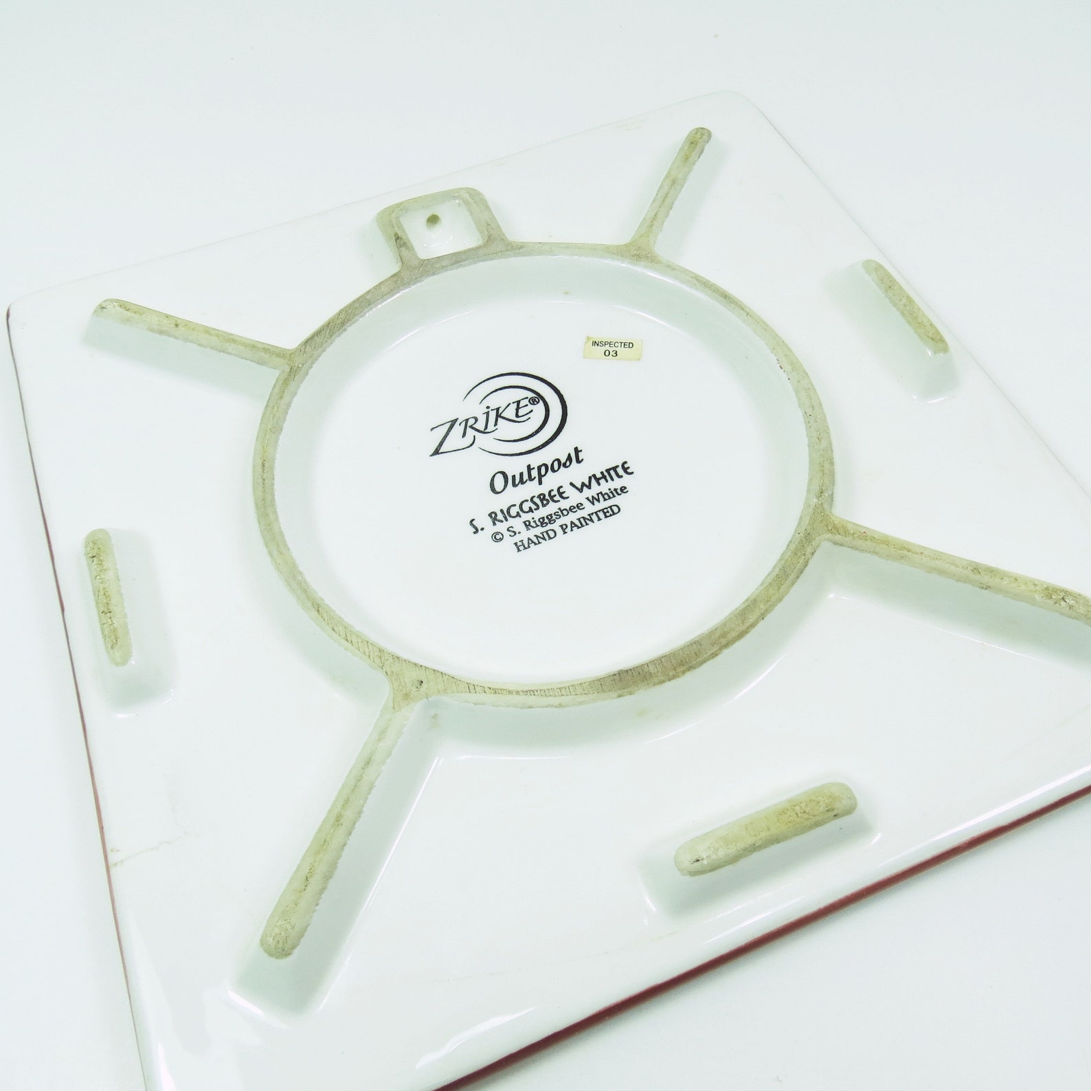 Deer Trivet Hand Painted by Suzan Riggsbee White Vintage - Etsy